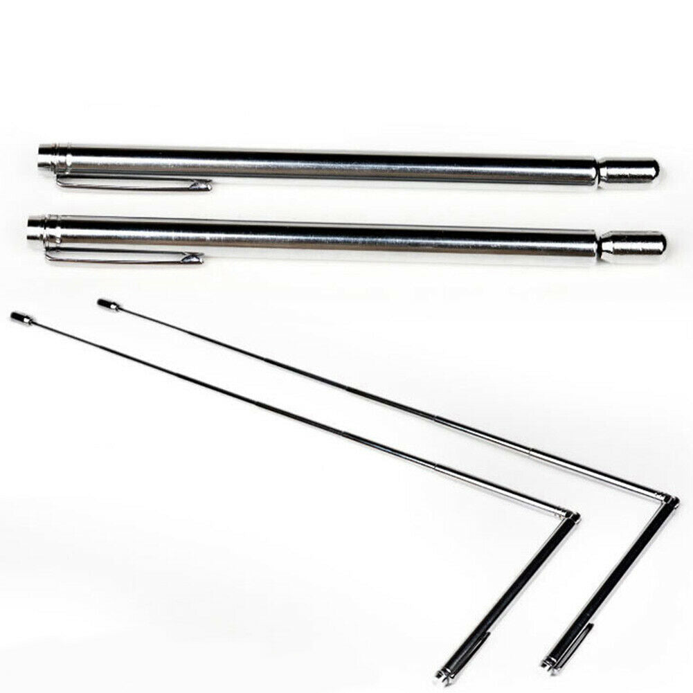SET OF TELESCOPIC COPPER GHOST HUNTING STAINLESS STEEL DOWSING RODS ...